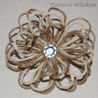 Curious Wisdom and Other Everyday practicalities..: Jute flower tutorial...