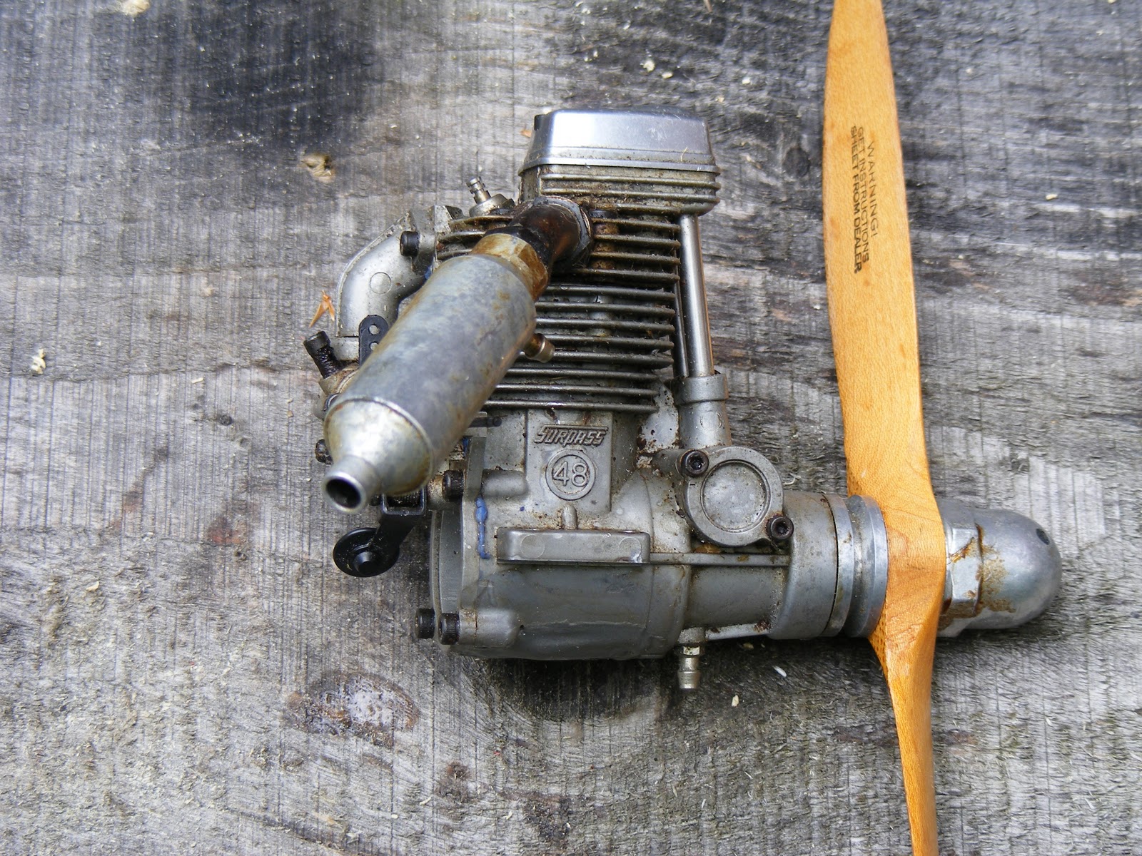 Vintage Model Airplane Engines Running: OS 48 4 C Surpass Model ...