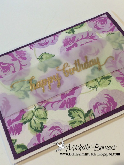 Bellissima Cards: The Last of the Layered Purple Roses....for a while