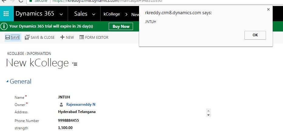 Bhoopathi Goud K Dynamically Retrieve Records Using Fetch Xml And Java Script In Mscrm