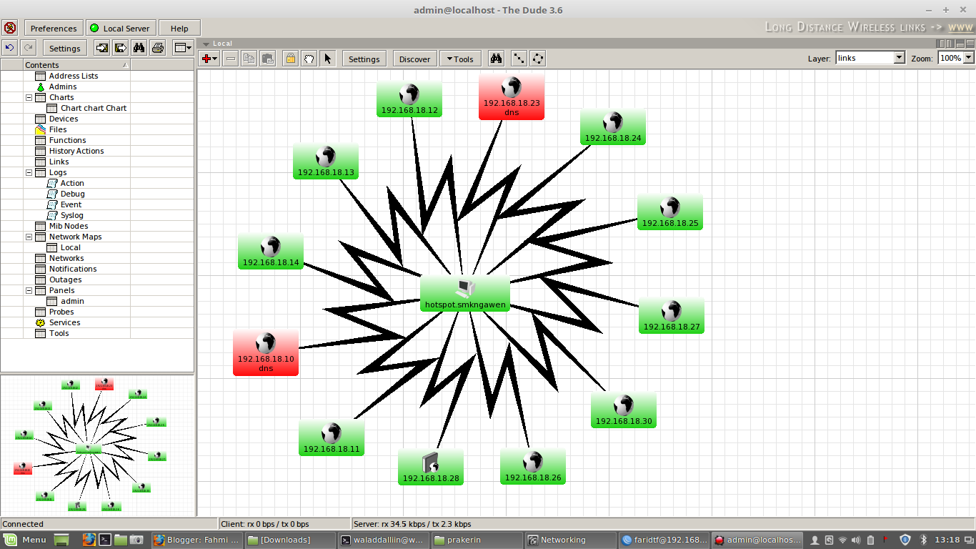 Monitoring Jaringan dengan The Dude di Mikrotik - KOMPUTNET