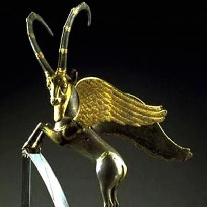 Iran: gold silver ibex