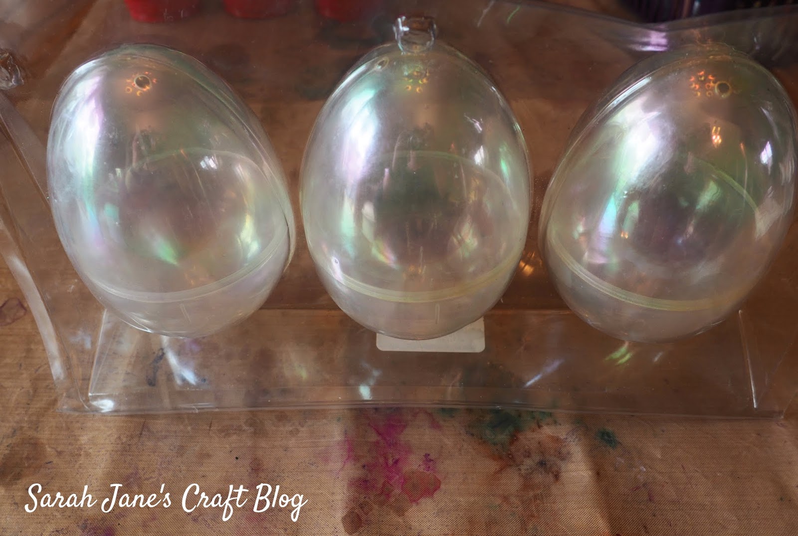 Alcohol Ink on Iridescent Plastic Easter Eggs