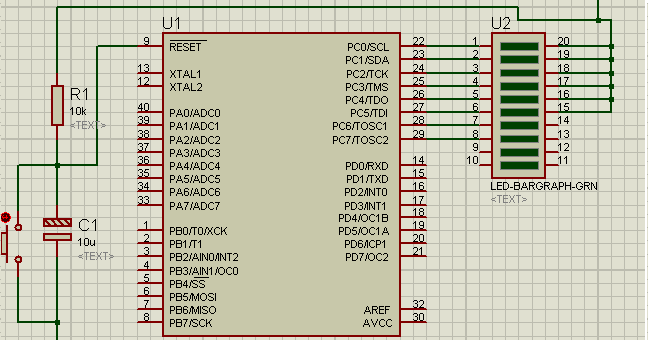 Interfacing of LED wiht AVR - ATMega16 - Param World!
