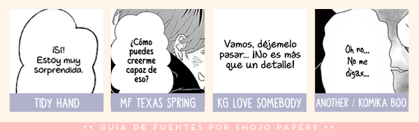 [Pack] Fuentes para Edición de Mangas | Shojo Papers