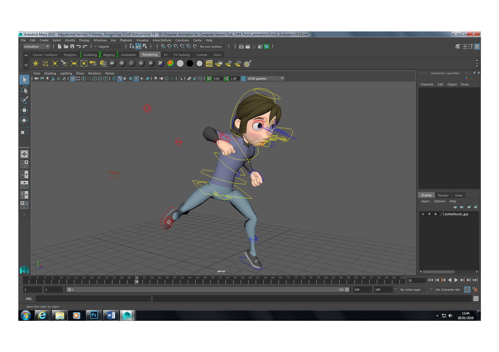 Animation Blog Record: Part 4 - Superhero Punch Animation