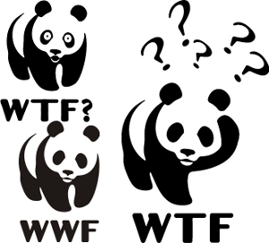 Memes Vetorizados: WWF e WTF? Símbolo clássico da WWF e em diversas ...