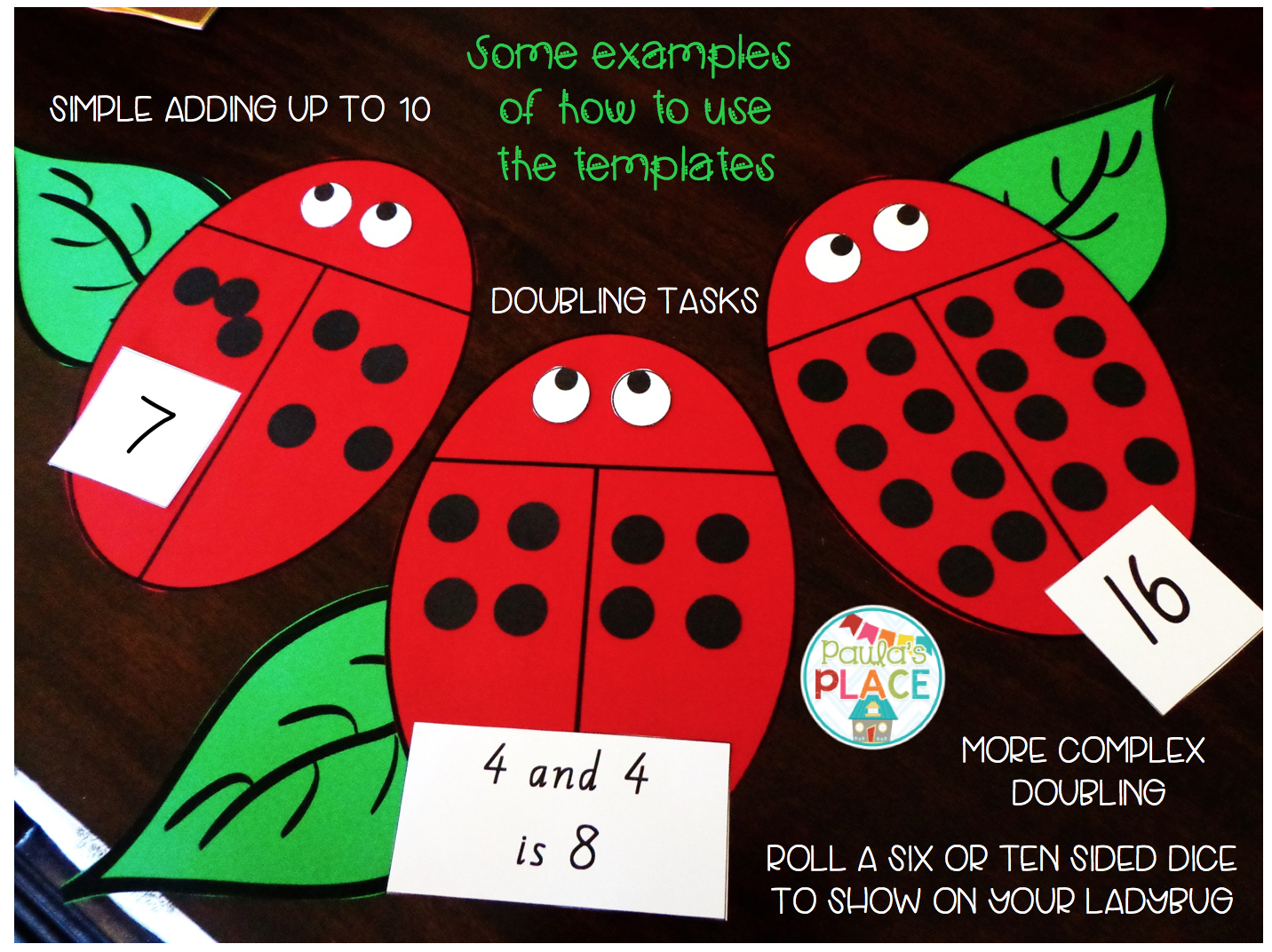 Paula's Place Teaching Resources: Ladybug Maths - Doubles and Adding Fun