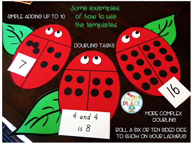 Paula's Place Teaching Resources: Ladybug Maths - Doubles and Adding Fun