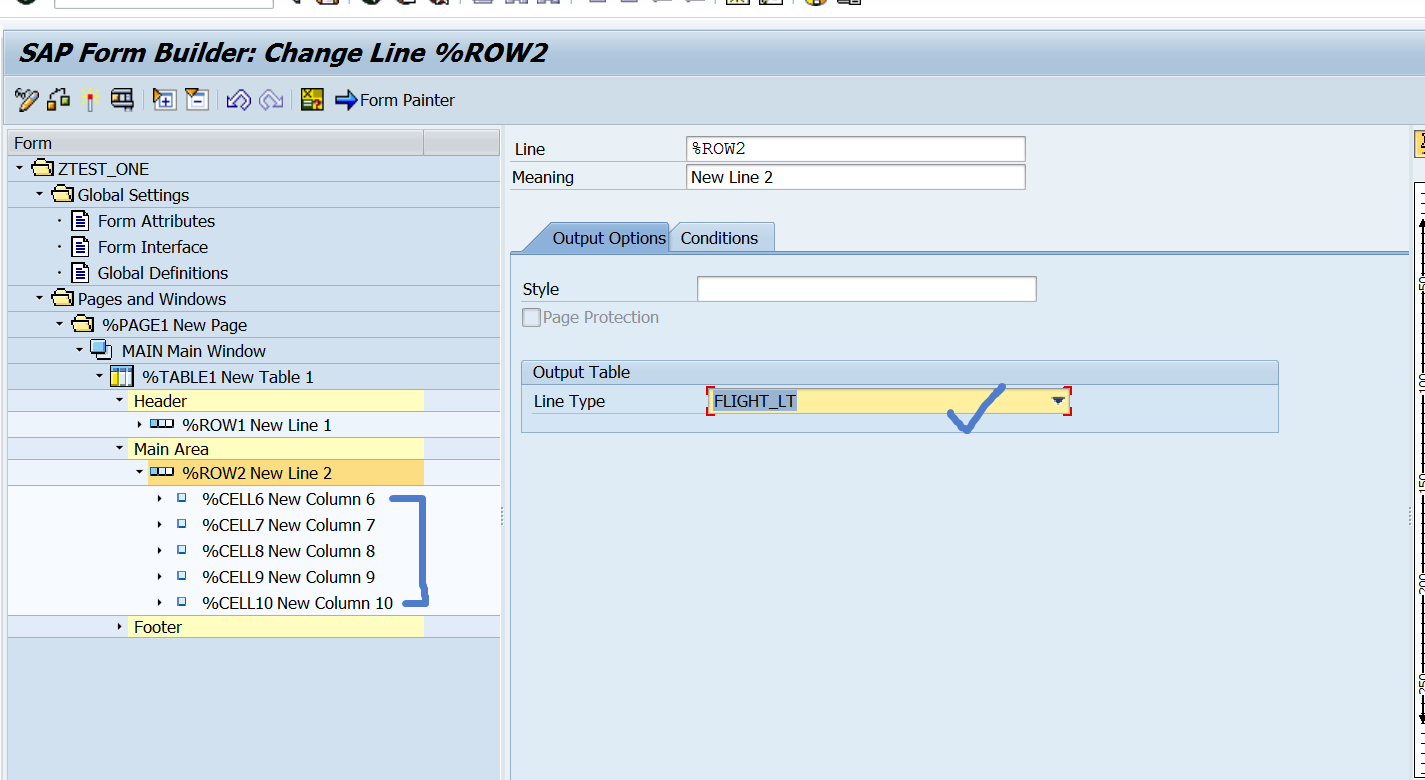 TECHSAP : 9. Smartform : Designing a table in smartform