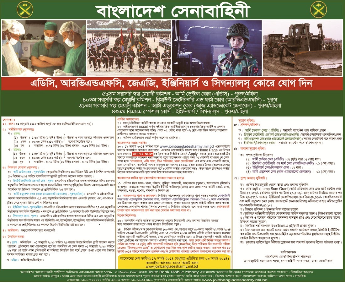 Bangladesh Army Job Circular 2014 | Life in Bangladesh