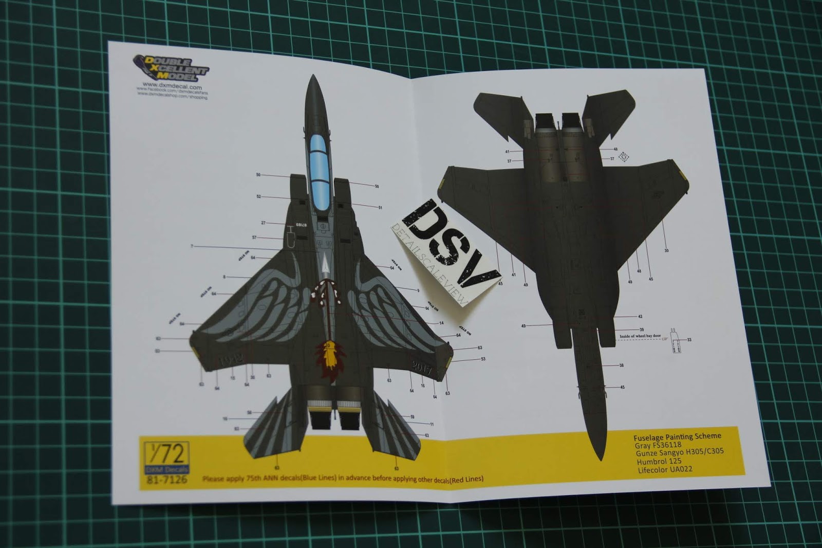 DXM Decals 1/72 F-15E 4th Wing 75th Anniversary (81-7126) - DetailScaleView