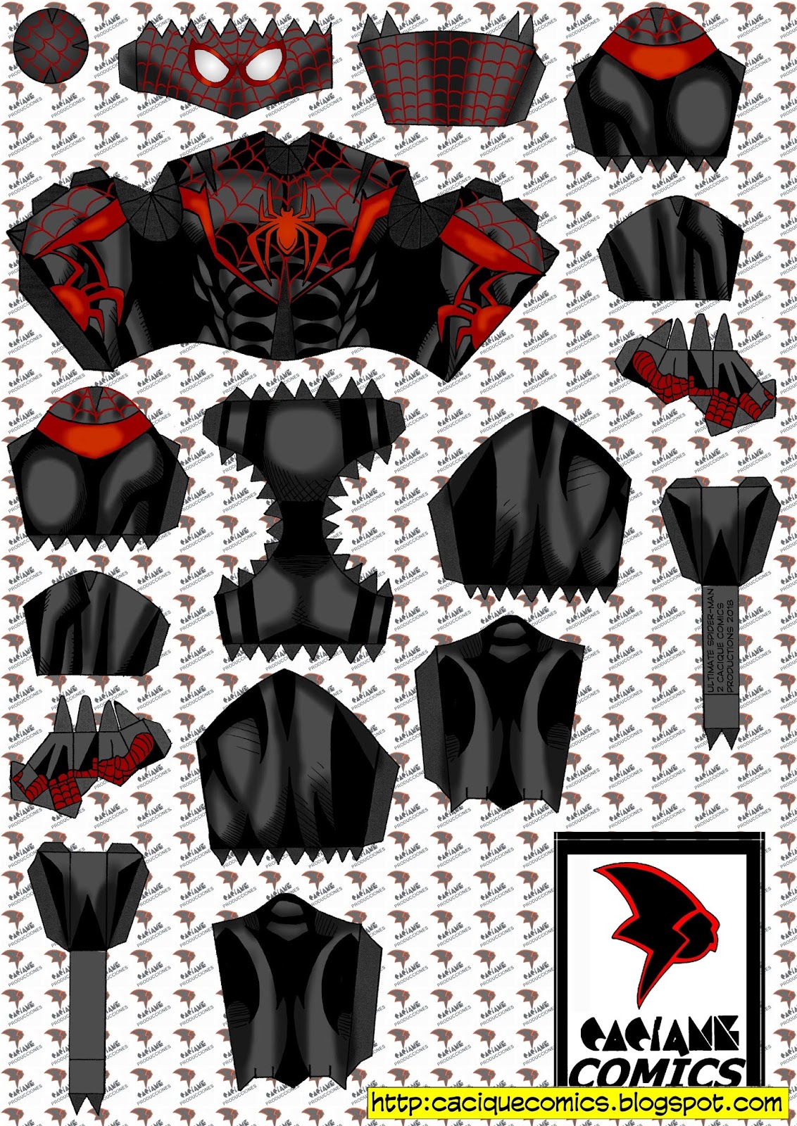 CACIQUE COMICS: Papercraft Spider-Man: P.A.F. Spider-Verse para todos y ...