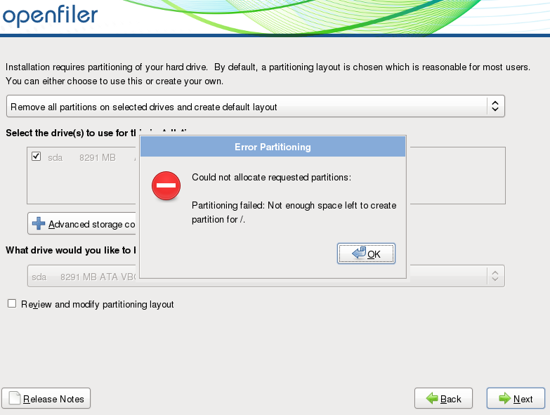 A! Help: Using Openfiler to Create iSCSI Targets on VirtualBox
