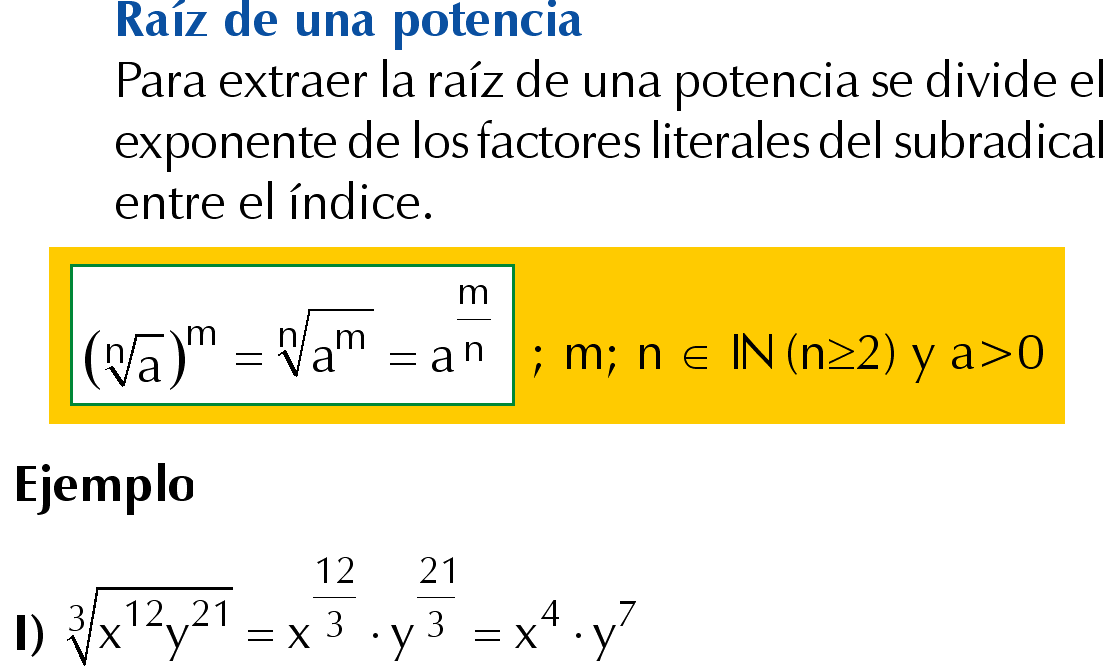 RAÍZ DE UN POTENCIA EJEMPLOS Y EJERCICIOS RESUELTOS DE RADICACIÓN ...