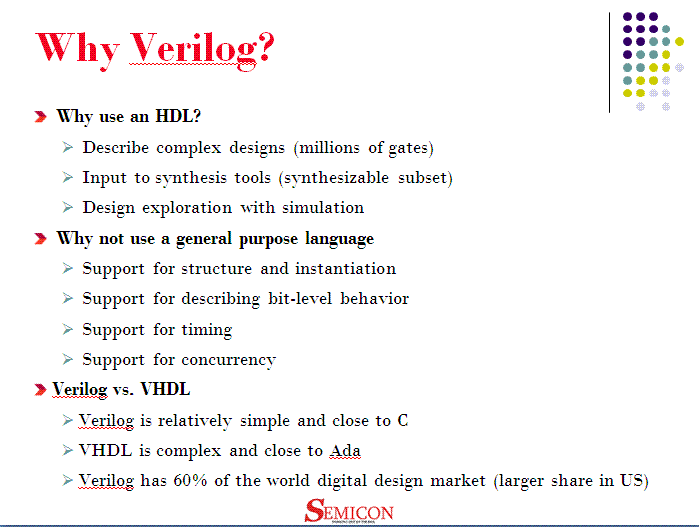 System Verilog - Semicon IC Design: Introduction Verilog System Verilog - Semicon IC Design: Introduction Verilog