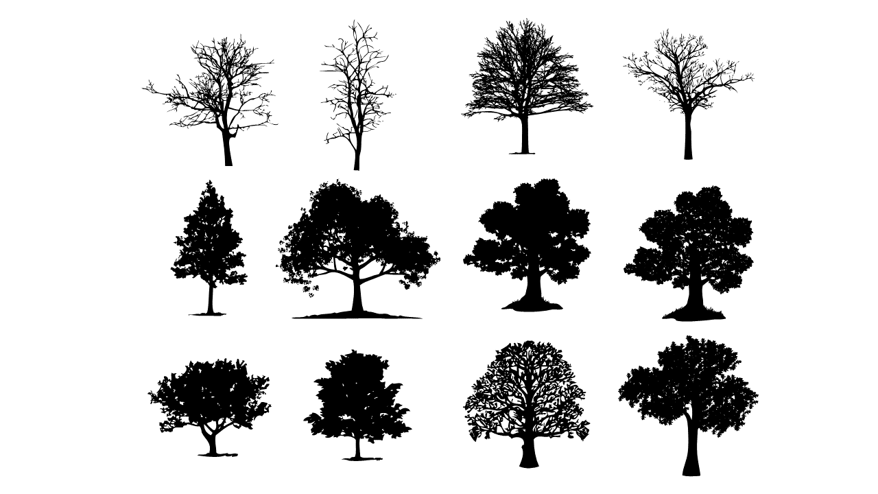 PowerPoint tree Shape vector free download (나무 도형 파워포인트 다운로드 ...