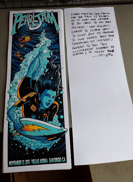 INSIDE THE ROCK POSTER FRAME BLOG: Pearl Jam Brandon Heart San Diego ...