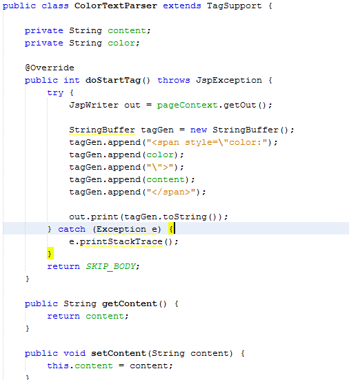 Study JSP: Custom tag in Java