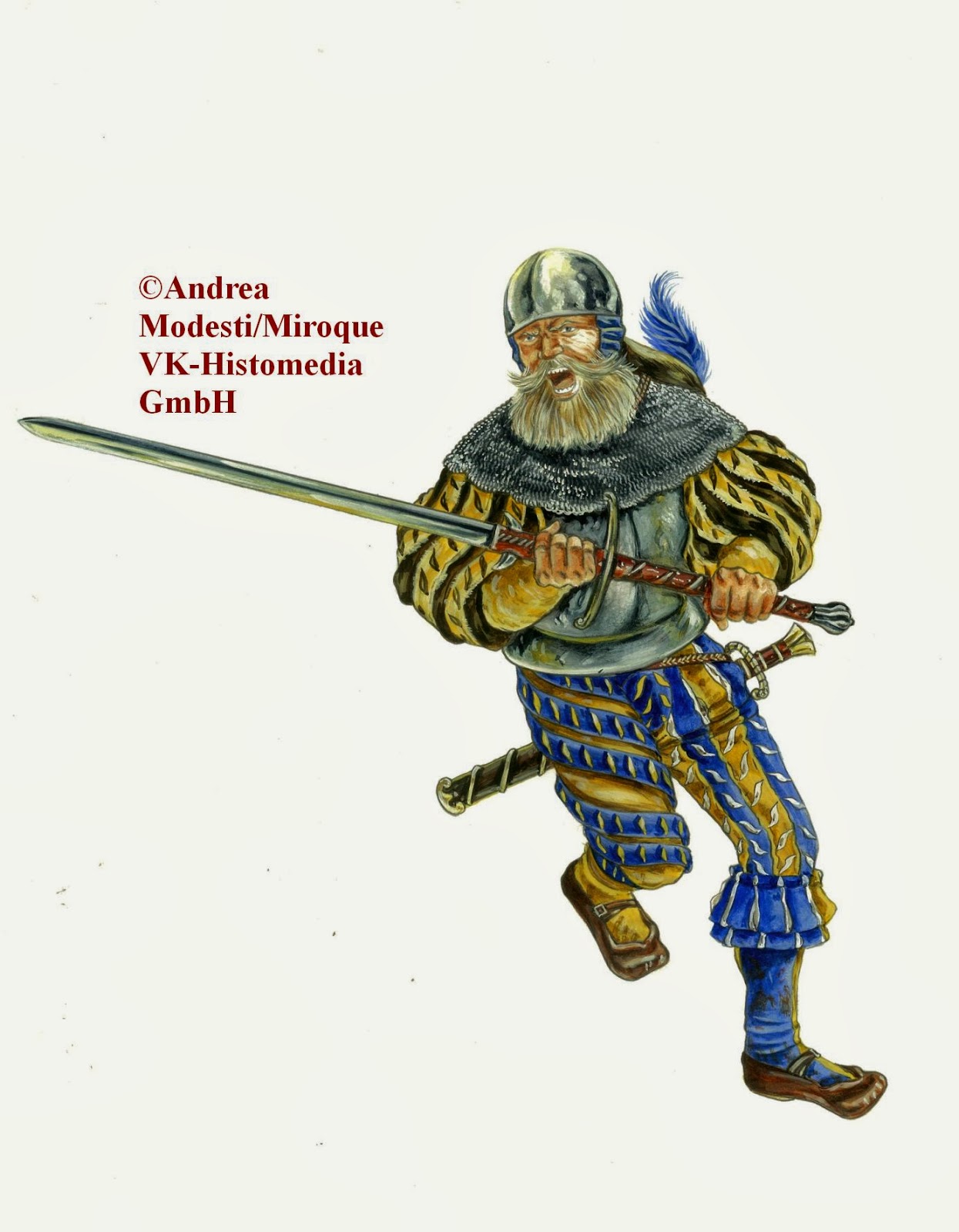 Andrea Modesti Art: Doppelsoeldner and Landsknecht with "Katzbalger" sword