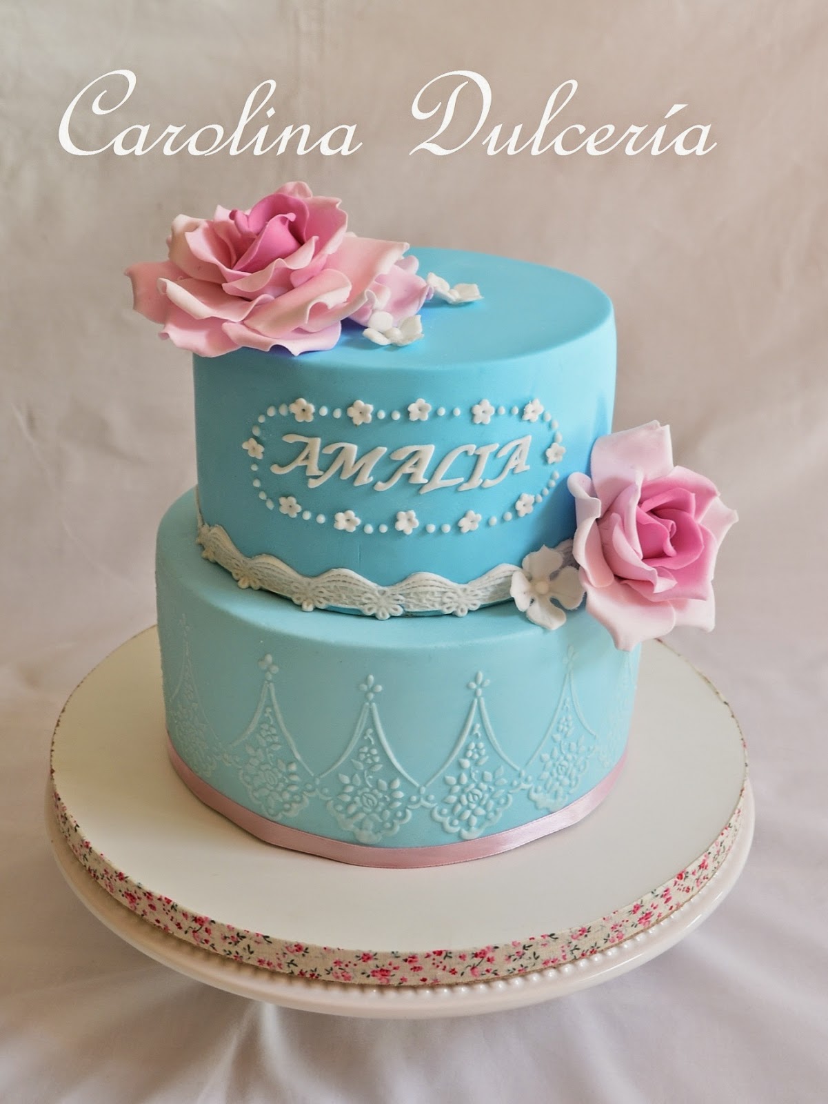 Carolina Dulcería : Torta vintage con rosas