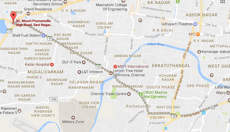 Share Auto Routes - Chennai Porur to Guindy, Chennai, Tamil Nadu ...