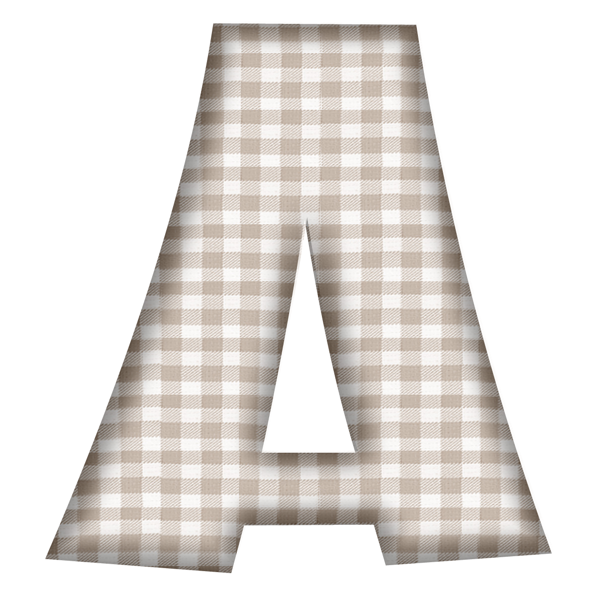 GRANNY ENCHANTED'S BLOG: Free Tan Gingham Digi Alphabet