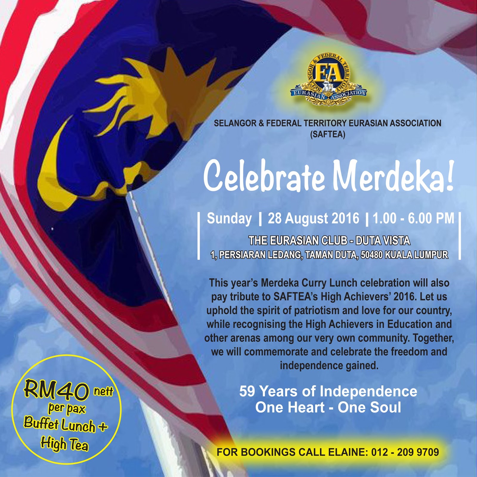Selangor and Federal Territory Eurasian Association: Celebrate Merdeka ...