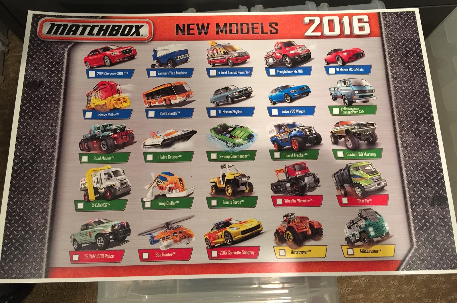 Here is the artwork for all 25 Matchbox New Models in 2016... | Custom ...