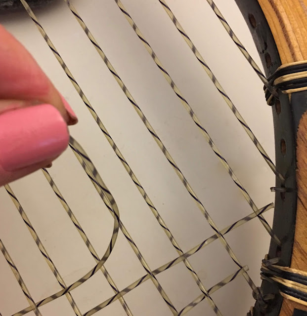 Vintage Tennis Racket Weaving | Flossie Willy