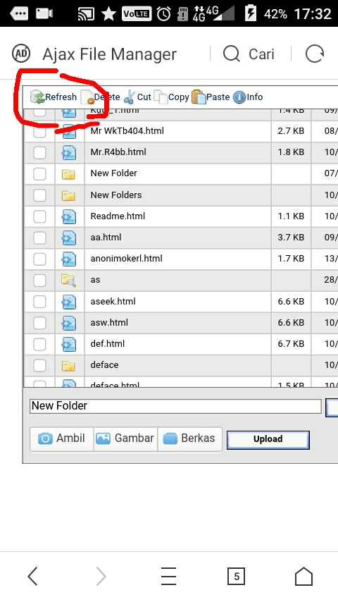 DEFACE POC AJAX FILE MANAGER