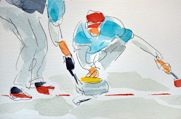 The Art of Bruce: Curling Watercolors Feature Article