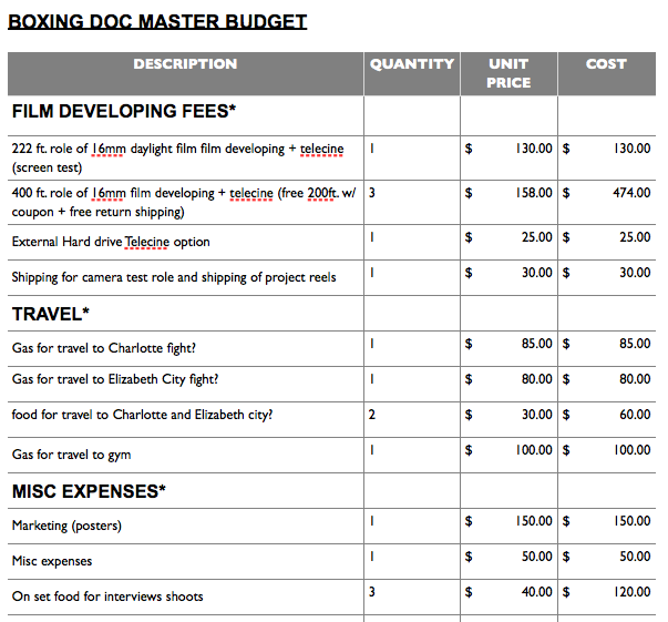 FST495 Production Blog Master Budget fst495-production-blog-master-budget