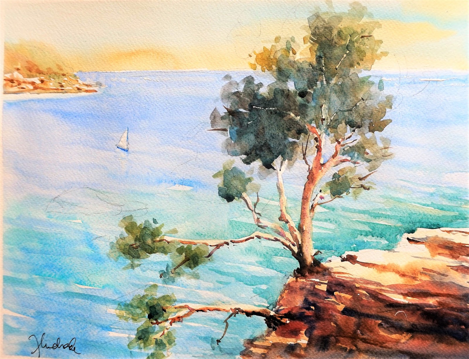 Acrilicos y acuarelas con diferentes estilos: Marina/Seascape