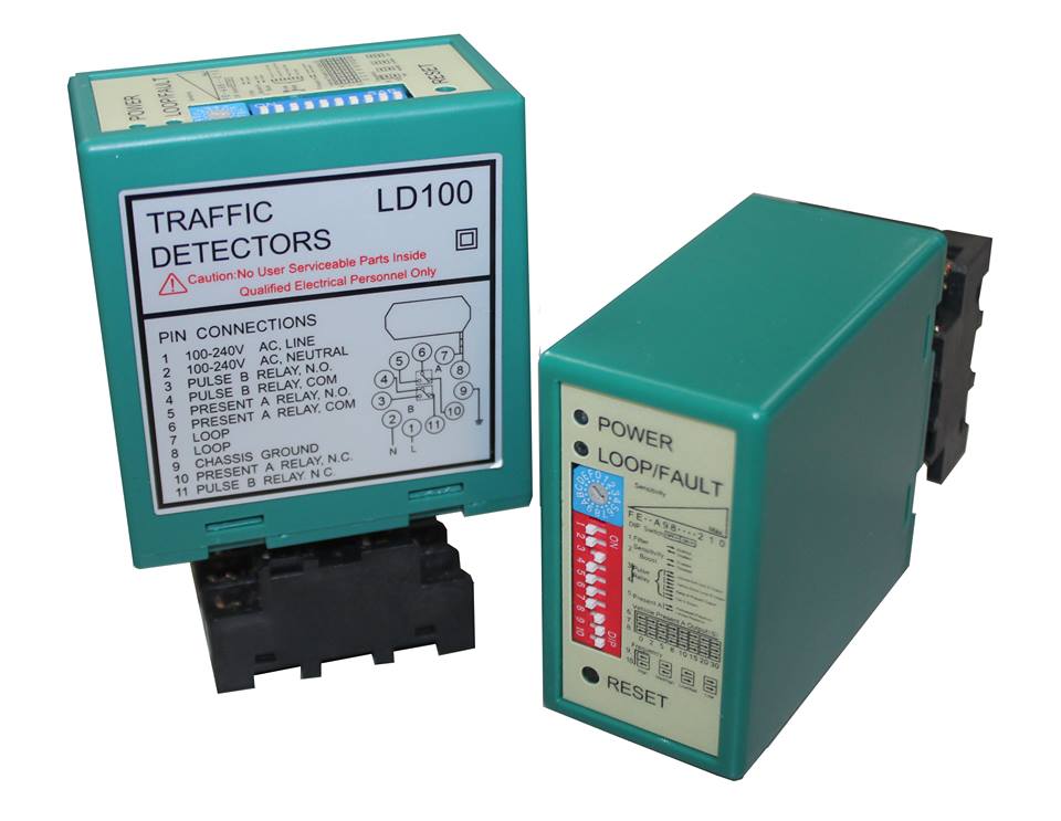 JUTAI LD-100 vehicle loop detector used in parking barrier gate system