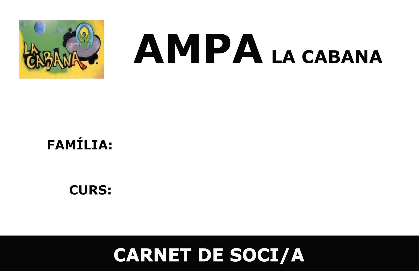 AFA ESCOLA LA CABANA: CARNET SOCI/A