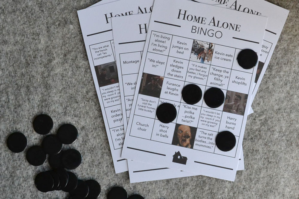 HOME ALONE BINGO - PRINTABLE! - FLAT 3/6