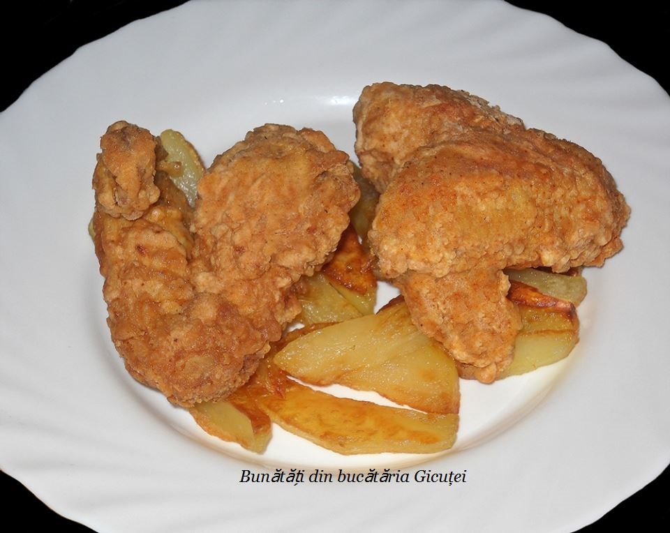 Aripioare pane si cartofi prajiti in cuptor. - Bunătăți din bucătăria ...