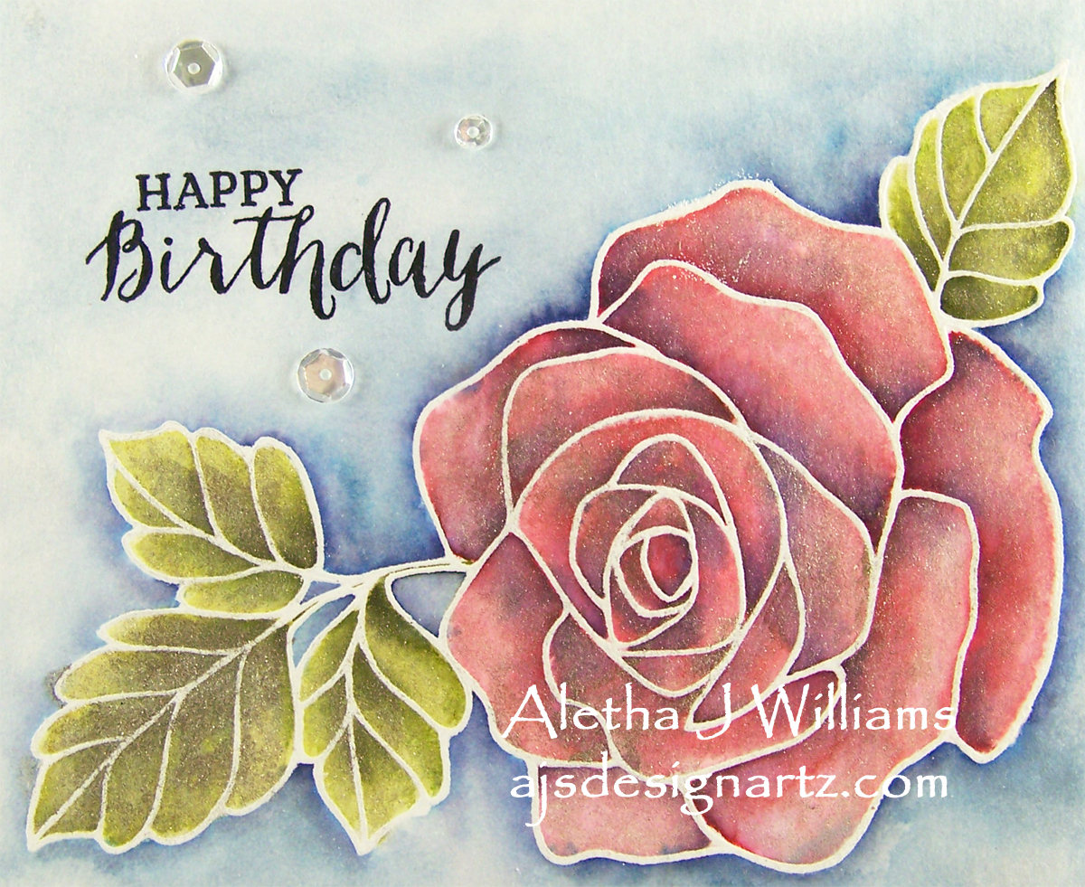 AJ's Designs: A Happy Birthday Rose