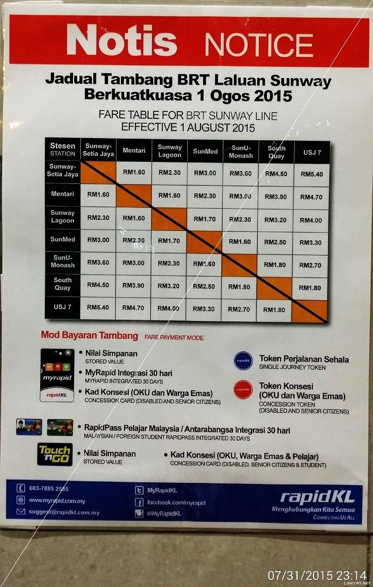 Pengalaman Menggunakan Rapid BRT Laluan Sunway - Budak Bandung Laici