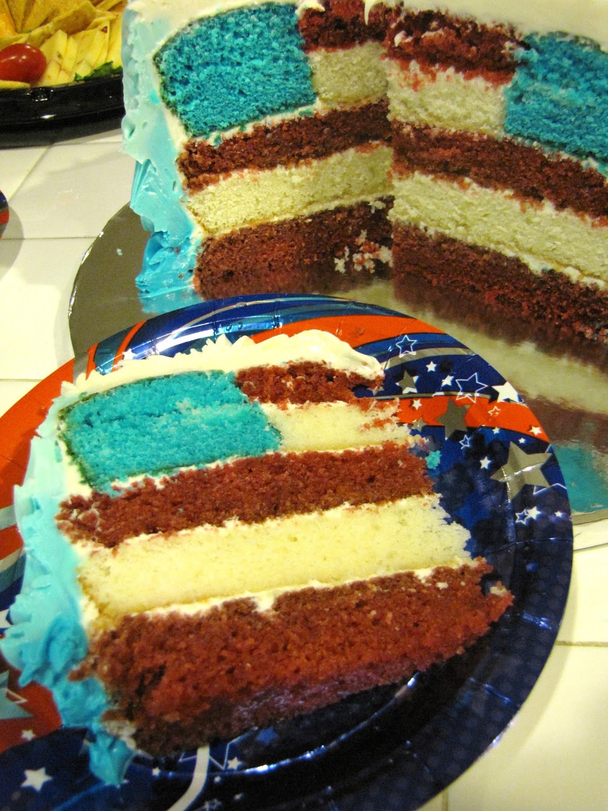 Celebrate My Whimsy: Patriotic Flag Cake
