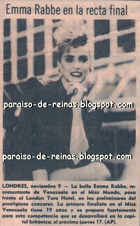 Venezuela: un Paraíso de Reinas: Venezolanas en Miss Mundo... 50´s.. 70 ...