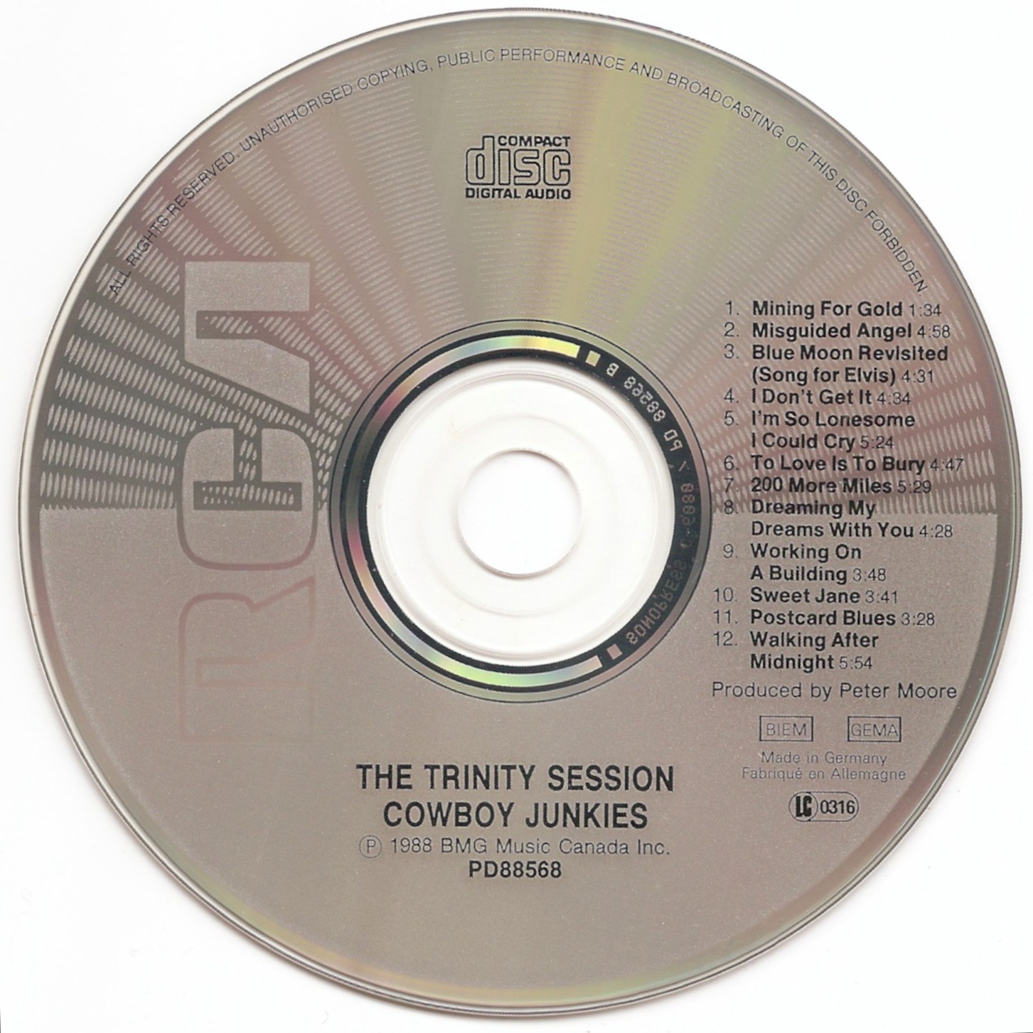 The First Pressing CD Collection: Cowboy Junkies - The Trinity Session