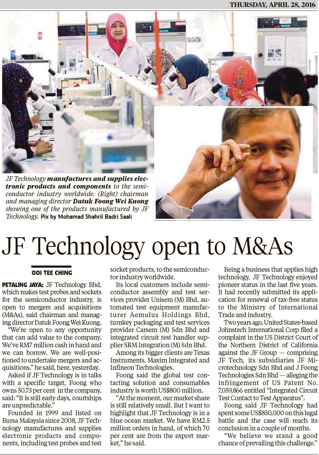 JFTECH (0146) 杰冯科技 - JFTECH - 专利为王的杰冯，是否能在创高峰？ | Sharetisfy