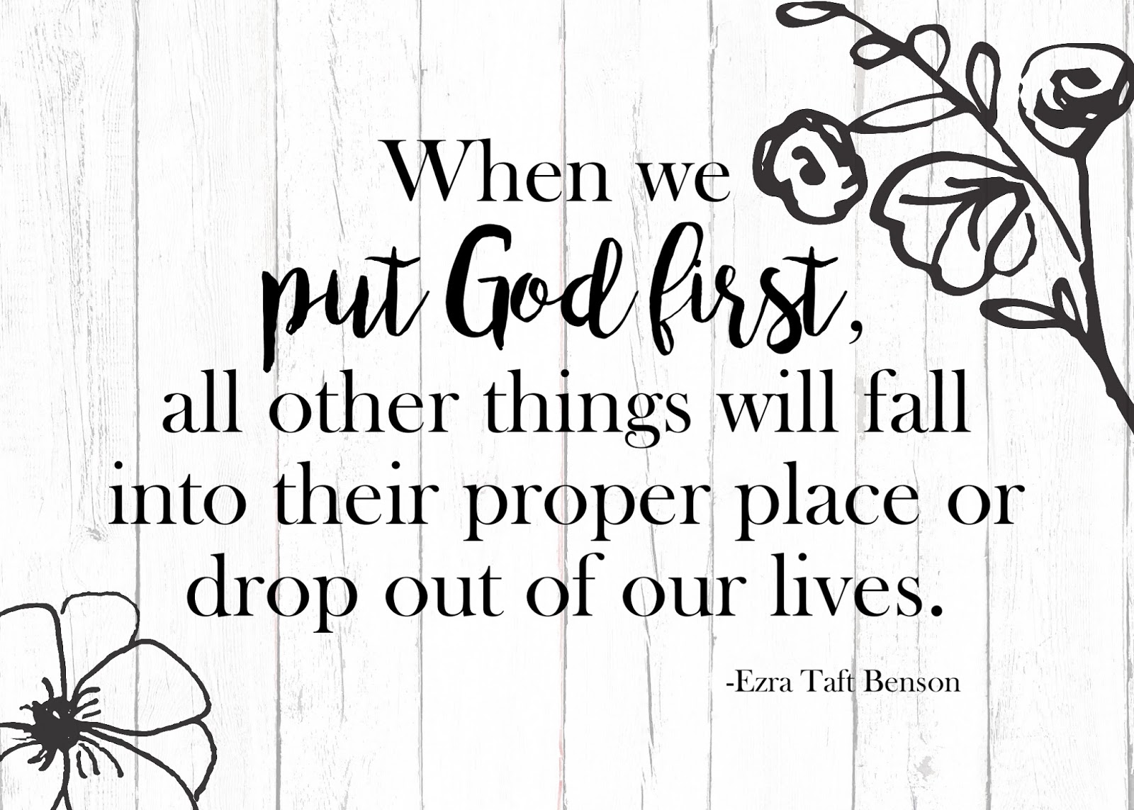 The Cozy Red Cottage: "Put God First" Free Printable