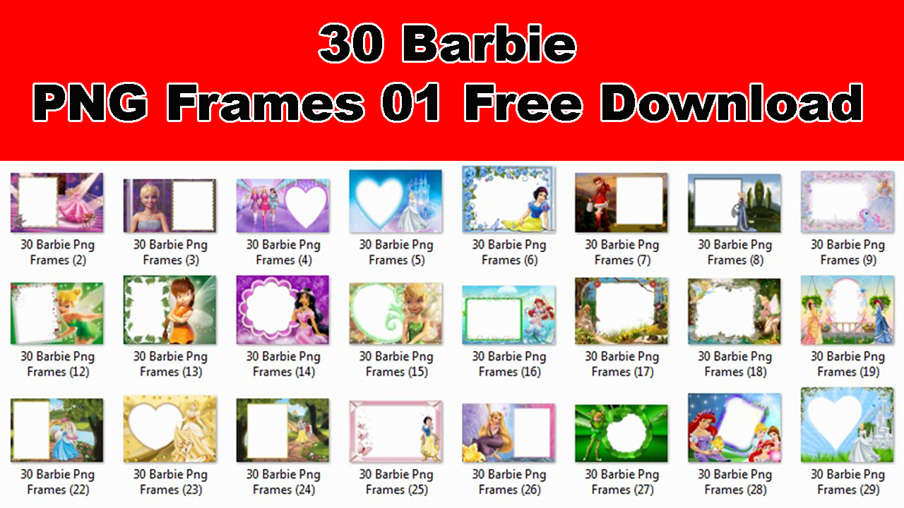 30 Barbie Png Frames 01 Download