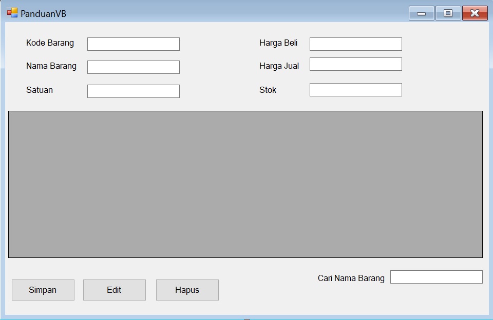 Crud Di Vbnet Dengan Database Sql Server ~ Panduan Pemrograman Visual Basic