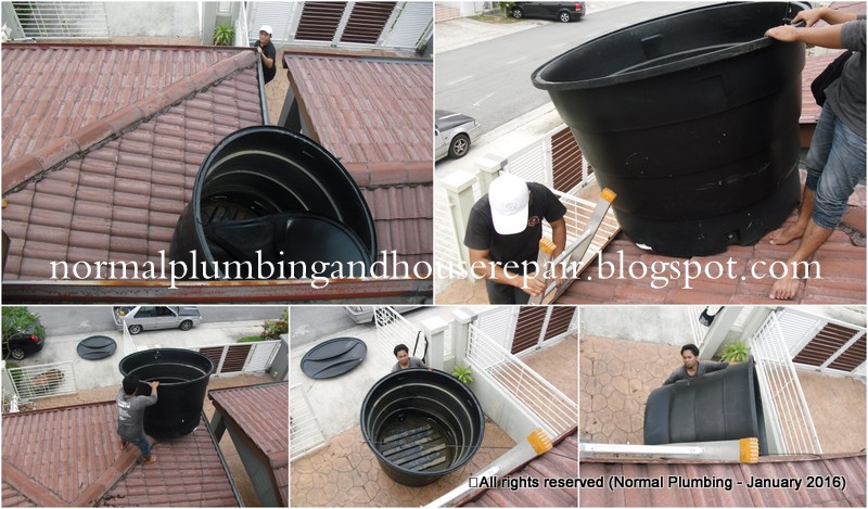 NORMAL PLUMBING: MENUKAR TANGKI POLY DI KOTA WARISAN, SEPANG, SELANGOR