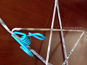 Purple Hues and Me: Create A Recycled Newspaper Woven Stars Tree