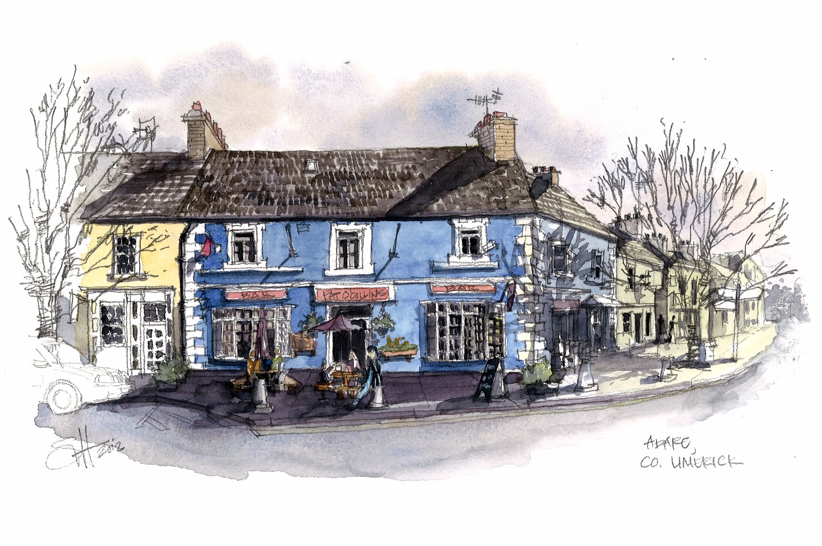 Simon Hibbert's Sketchbook: Pat Collins Bar, Adare, Co. Limerick